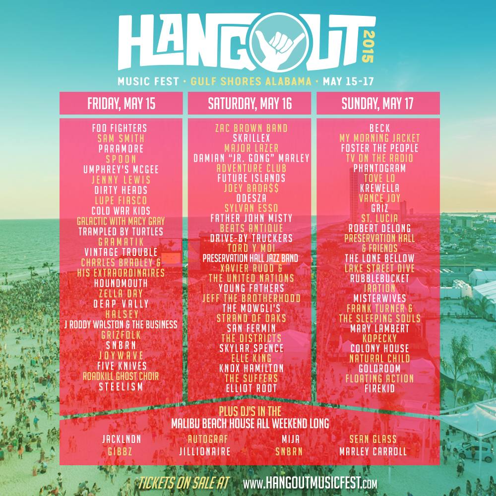 Hangout Music Festival 2015 Announces Day Performances | RaverRafting